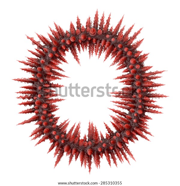 3d Abstract Creative Red Spikes Letter Stock Illustration 285310355 ...