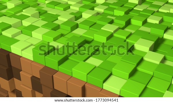 3d Abstract Cubes Video Game Geometric Stock Illustration 1773094541 ...