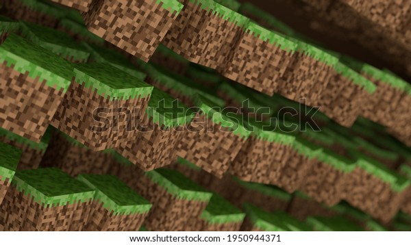 3d Abstract Cubes Video Game Geometric Stock Illustration 1950944371 ...