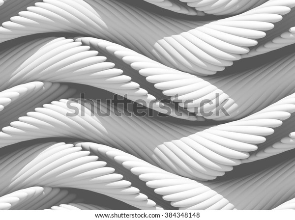 3d Abstract Curved Lines Background Regular Stock Illustration 384348148