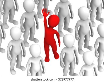 3d Abstract Human Challenge Concept Stock Illustration 372977977 ...
