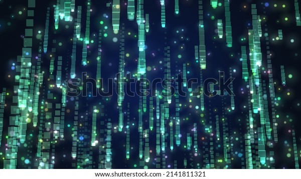 3d Abstract Lights Falling Down Stock Illustration 2141811321 ...