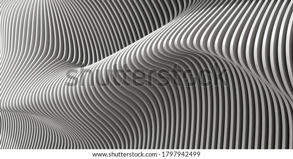 3d Abstract Render Concrete Parametric Pattern: стоковая иллюстрация ...