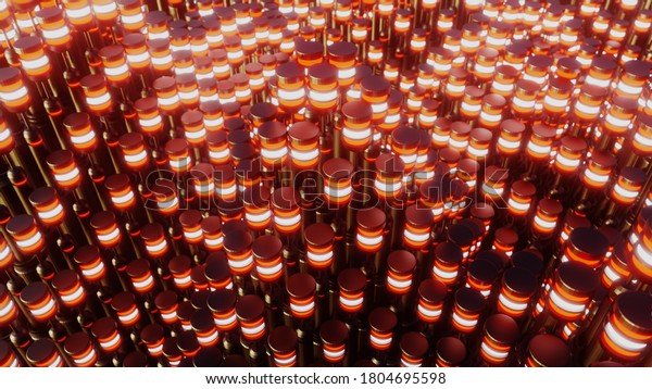 3d Abstract Rendering Beacon Shapes Modern Stock Illustration ...