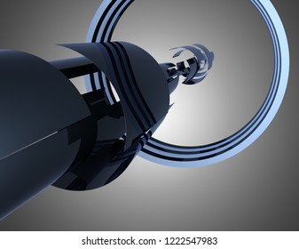3d Abstract Space Construction Abstract Background Stock Illustration ...