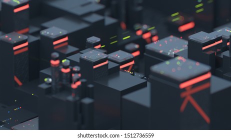 3d Abstract Technology Background Abstract Concept Stock Illustration ...
