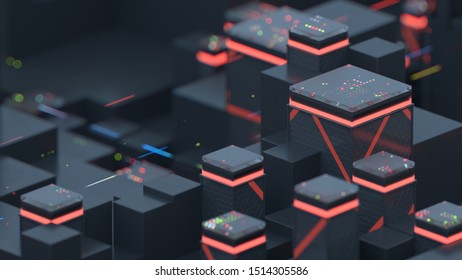 3d Abstract Technology Background Abstract Concept Stock Illustration ...