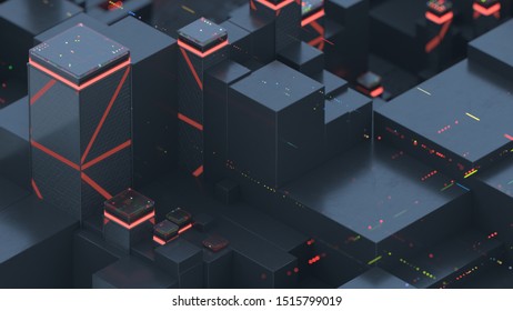 3d Abstract Technology Background Abstract Concept 스톡 일러스트 1508578139 ...