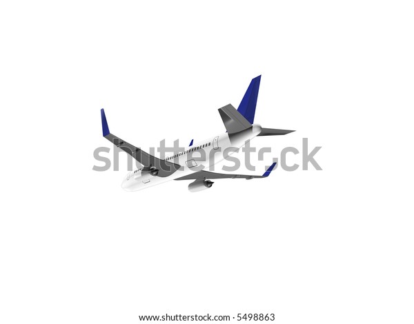3d Airplane Bottom Back View Isolated 스톡 일러스트 5498863 | Shutterstock
