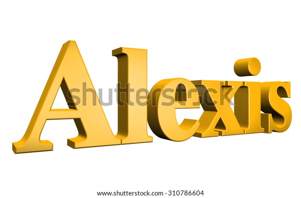 3d Alexis Text On White Background 스톡 일러스트 310786604 | Shutterstock