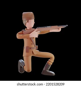 3d Army Character Aim 3d Render Stock Illustration 2201528209 ...