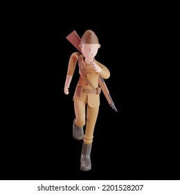 3d Army Character Run 3d Render Stock Illustration 2201528207 ...