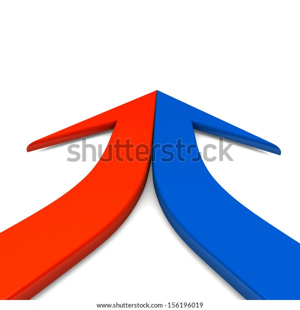 3d Arrow Bright Merging Stock Illustration 156196019
