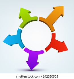 Rainbow Wheel Arrows Stock Vector (Royalty Free) 196964036