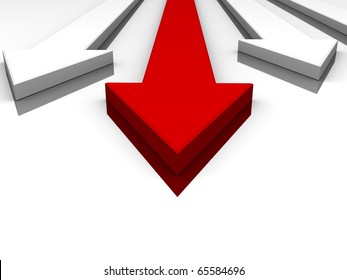 3d Red Arrow Crash Concept Stock Illustration 42257788 | Shutterstock