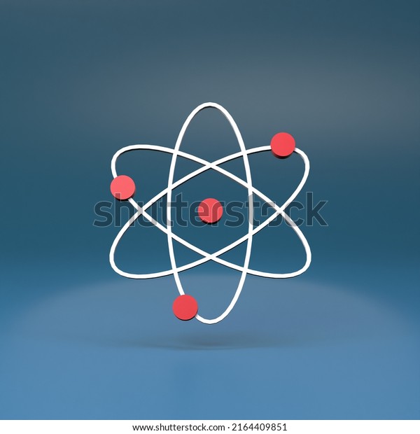 3d Atom Icon 3d Render Illustration Stock Illustration 2164409851 ...
