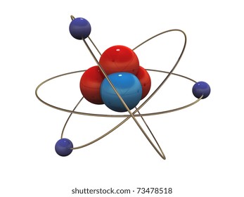 Simple Atom Model Isolated On White Stock Illustration 1681730317 ...