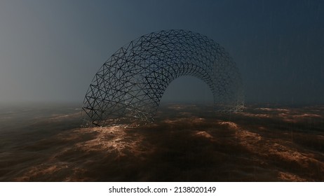 3d Background Ocean Geometric Structure Wallpaper Stock Illustration ...