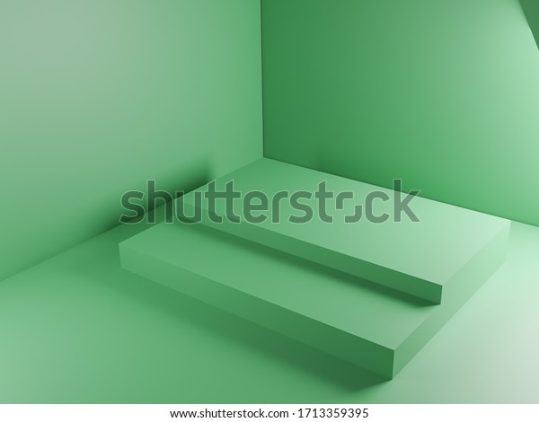 3d Background Renders Platforms Stan Geometric Stock Illustration ...
