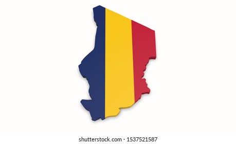 3d Background Tchad Map Flag White Stock Illustration 1537521587 ...