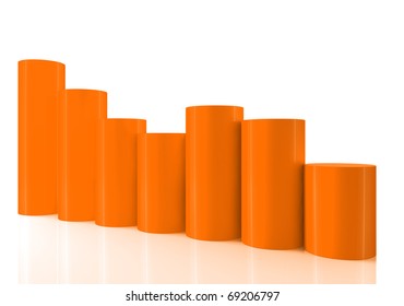 Increase Decrease Threedimensional Bar Graph Stock Vector (Royalty Free ...