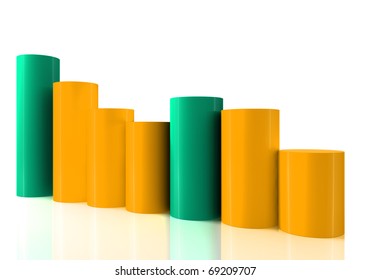 3d Bar Chart Graph Moving Down Stock Illustration 69209707 | Shutterstock