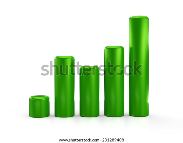 3d Bar Graph Green Columns Stock Illustration 231289408 | Shutterstock