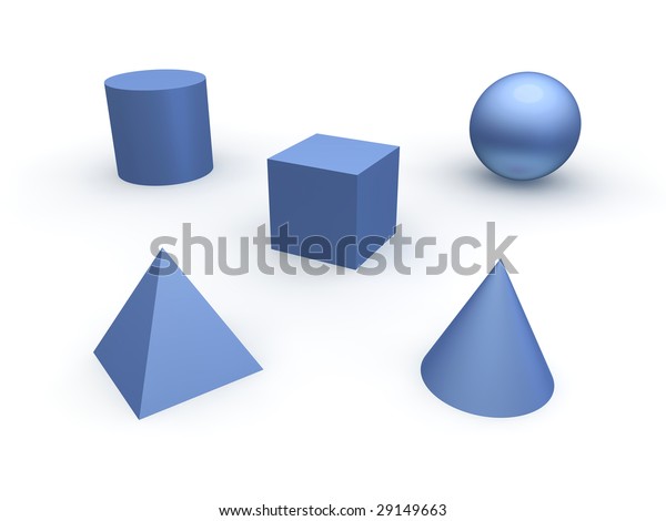 3d Basic Objects Sphere Cube Cone Stock Illustration 29149663 ...