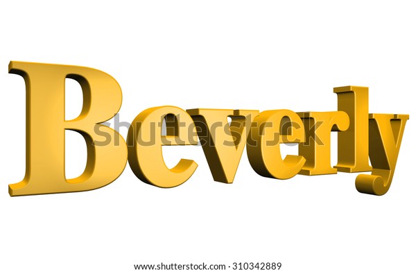 3d Beverly Text On White Background Stock Illustration 310342889 ...