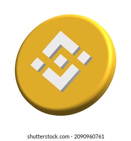 3d Binance Logo Icon Cryptocurrency Isolated Stock Illustration ...