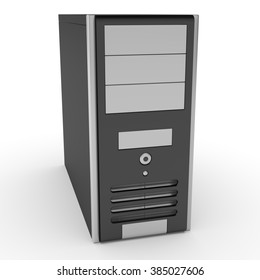 Computer Case Front Side View Isolated: เวกเตอร์สต็อก (ปลอดค่าลิขสิทธิ์ ...