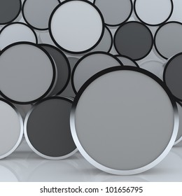 3d Blank Abstract Gray Rounded Box Stock Illustration 101656795 ...