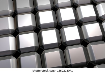 3d Block Background Metallic Effect Stock Illustration 1552218071