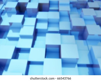 3d Blue Cubic Background Stock Illustration 66543766 | Shutterstock
