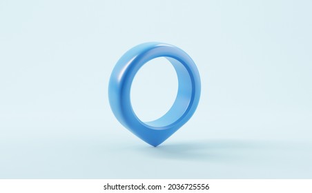 3d Blue Map Pointer Pin Location Stock Illustration 2036725556 ...