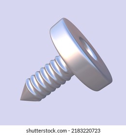 3d Bolt Illustration Render Side View Stock Illustration 2183220723 ...