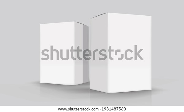 3d Box Mockup Packaging Isolated Stock Illustration 1931487560 ...