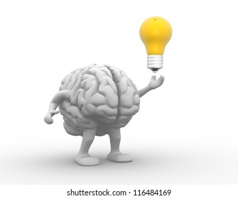 3d Brain Light Bulb 3d Render Stock Illustration 116484169 | Shutterstock