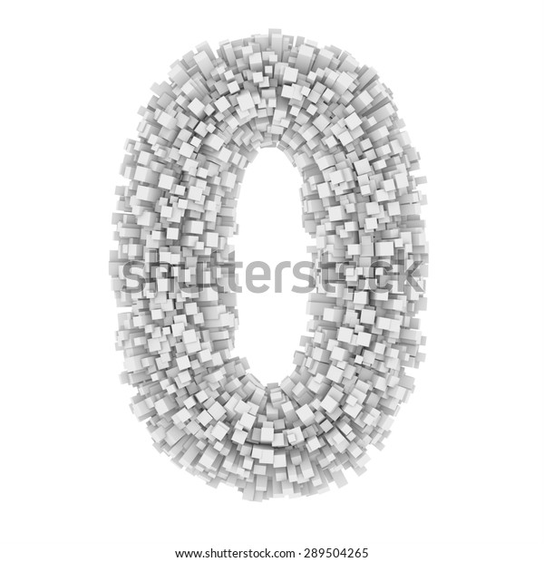 3d Bricks Creative Decorative Number 0 Stock Illustration 289504265 ...