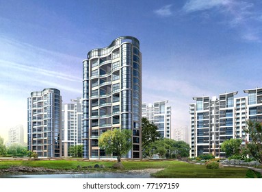 3d Building Stock Illustration 77197159 | Shutterstock