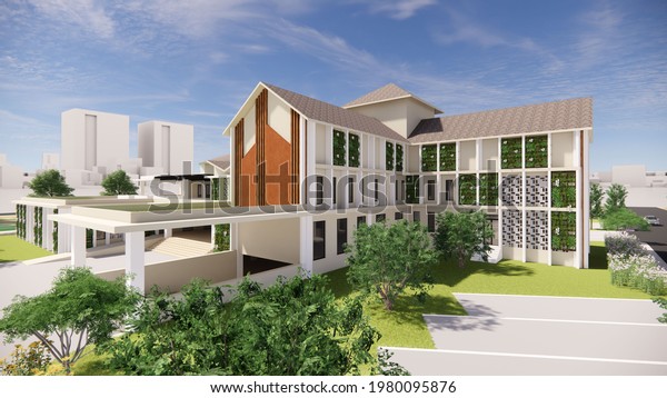 3d Building Design Rendering Stock Illustration 1980095876 | Shutterstock