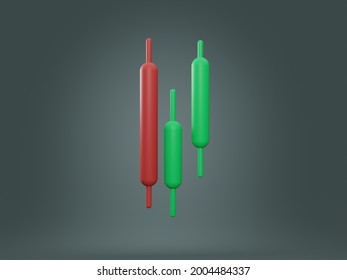 3d Bullish Candlestick Graph Chart Stock Stock Illustration 2004484337 ...
