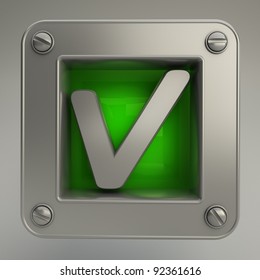 3d Button Icon Tick Symbol High 스톡 일러스트 92361616 | Shutterstock