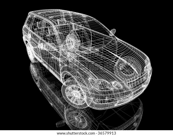 3d Car Stock Illustration 36579913