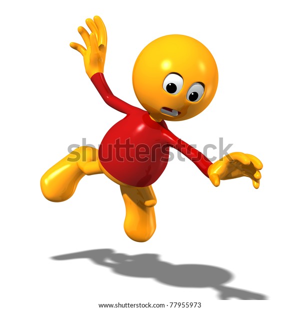 3d Cartoon Character Falling Down Stock Illustration 77955973 ...