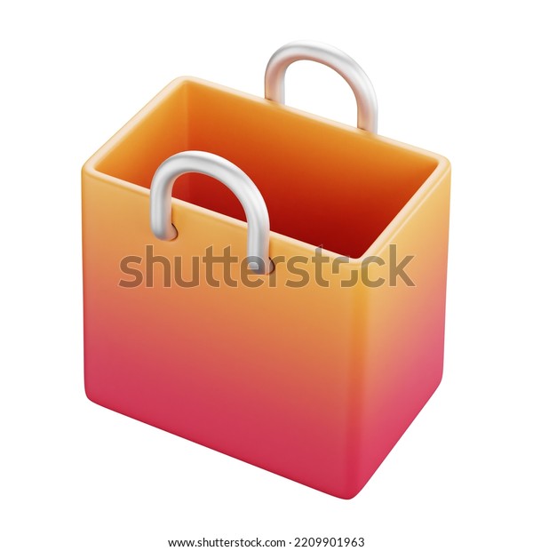 3d Cartoon User Interface Illustration Bag Stock Illustration ...
