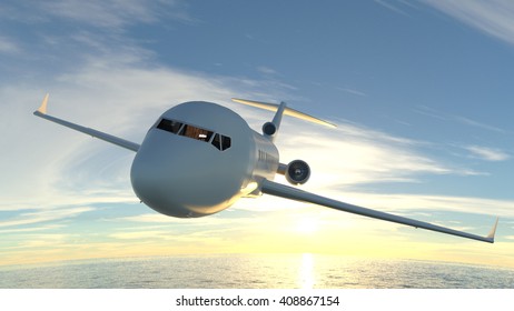 Corporate Jet Cg Render Plane Real Foto stock 117978469 | Shutterstock