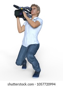 3d Cg Rendering Camera Crew Stock Illustration 1057720994 | Shutterstock