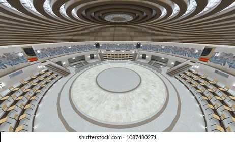 3d Cg Rendering Circular Hall Stock Illustration 1087480271 | Shutterstock