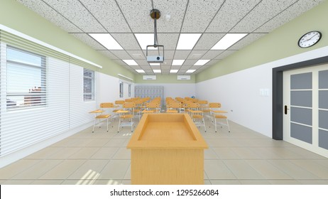 3d Cg Rendering Classroom Stock Illustration 1295266084 | Shutterstock